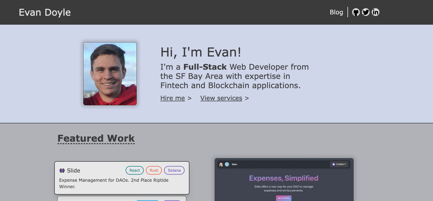 Evan Doyle | Web Developer